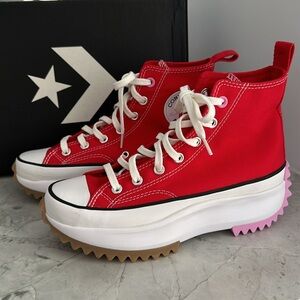Converse | Shoes | Converse Run Star Hike Sneakers Red W Pink New First ...